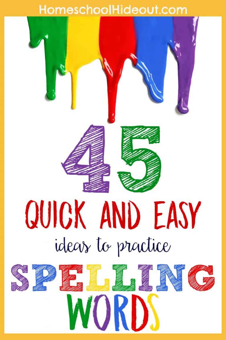 45 Ways to Practice Spelling Words - Homeschool Hideout